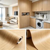 China Natural Wood Grain PVC Furniture Foil Wrap Soft Touch Film 1260mm Width Customizable for sale