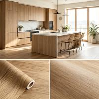 China Custom Width Wood Grain PVC Film 0.10-0.60mm for Interior Surface Wrap REACH Compliant for sale