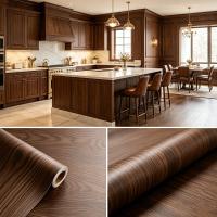 China Wear Proof Anti Scratch Wood Grain PVC Foil 0.20mm 50m Per Roll for Furniture for sale