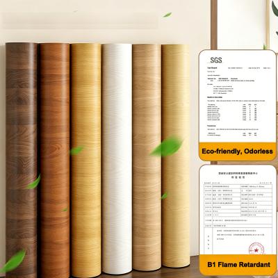 China Wear Proof Anti Scratch Wood Grain PVC Foil 0.20mm 50m Per Roll for Furniture for sale