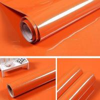 China High Gloss Solid Color PVC Film for Kitchen Cabinets Scratch Resistant 0.20mm 1240mm for sale