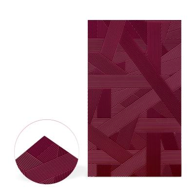China 3D Geometric PVC Film 0.45mm Scuff Resistant Thermoformable Vacuum Foil for Furniture for sale