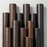 China PVC Self Adhesive Wood Grain Vinyl Wrap 0.15-0.50mm Thickness 100-500m Roll Furniture Decor for sale