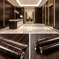 China Customizable Wood Grain PVC Film 0.15-0.50mm Realistic Texture Decorative Foil for Modern Veneering for sale