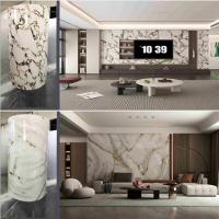 China Customizable Marble Effect PVC Film 3D High Gloss Stone Foil 0.20mm 1260mm for Interior Decor for sale