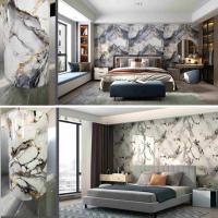 China Customizable Marble Effect PVC Film 3D High Gloss Stone Foil 0.20mm 1260mm for Interior Decor for sale