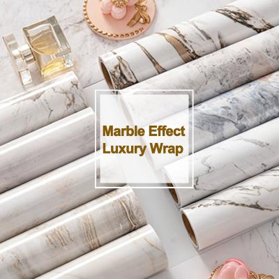 China Marble Effect PVC Decorative Film 0.10-0.50mm Waterproof Eco Friendly for Wall Ceiling Panels for sale
