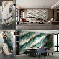 China Anti Scratch Marble Effect Self Adhesive PVC Film 60cm Width Micro Crystalline Foil Wall Panel Decor for sale
