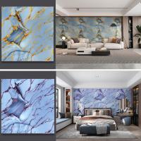 China Anti Scratch Marble Effect Self Adhesive PVC Film 60cm Width Micro Crystalline Foil Wall Panel Decor for sale