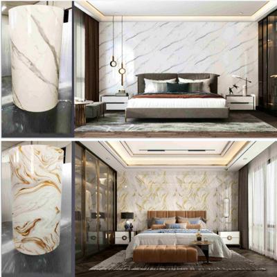 China High Gloss Marble Effect PVC Laminate Film 0.12-0.50mm for Architectural Surface for sale