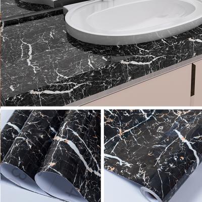China Marble PVC Film 0.10mm-0.50mm Thick Stone Foil Customizable Roll Length for Furniture Lamination for sale