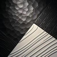 China Matte Textured PVC Membrane Foil 3D Geometric 0.15-0.50mm for Vacuum Press Panels for sale