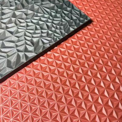 China Matte Textured PVC Membrane Foil 3D Geometric 0.15-0.50mm for Vacuum Press Panels for sale