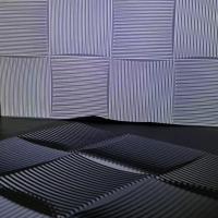 China Modern 3D Geometric PVC Membrane Foil For Kitchen Cabinets Customized Length for sale