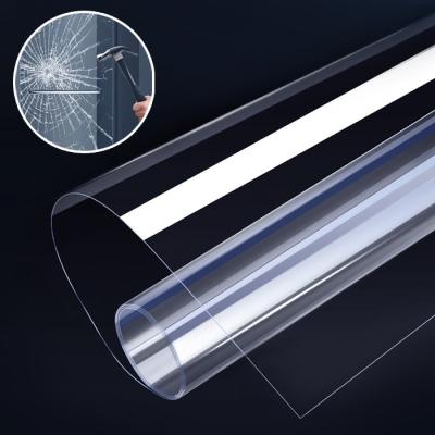 China High Strength PET Explosion Proof Security Window Film 195kg/cm Tensile 99% UV Rejection for sale