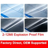 China 200 Micron Impact Resistant Explosion Proof Security Film for Glass Windows 8mil for sale