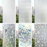 China IPX7 Waterproof Static Cling Privacy Window Film 17.72x78.74 inch UV Blocking Decorative Glass Sticker for sale