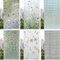 China IPX7 Waterproof Static Cling Privacy Window Film 17.72x78.74 inch UV Blocking Decorative Glass Sticker for sale