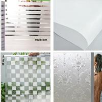 China UV Blocking Patterned Glass Decorative Film 17.72x78.74 inch Static Cling Privacy Window Film for sale