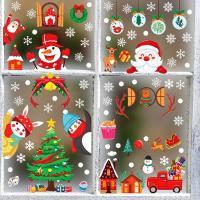 China Reusable Christmas Static Cling Window Decals 17.72x39.37 Inch Waterproof PET Film for sale