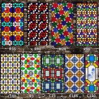 China Custom Stained Glass Decorative Film Static Cling Privacy Window Sticker 17.72x39.37 inch for sale