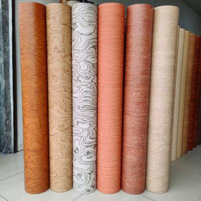 China Custom Travertine PVC Decorative Film 0.25-0.50mm for Vacuum Pressing Cabinet Doors for sale