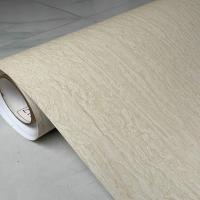 China Travertine Pattern PVC Decorative Film 0.10-0.50mm for Vacuum Press Cabinet Door Covering for sale