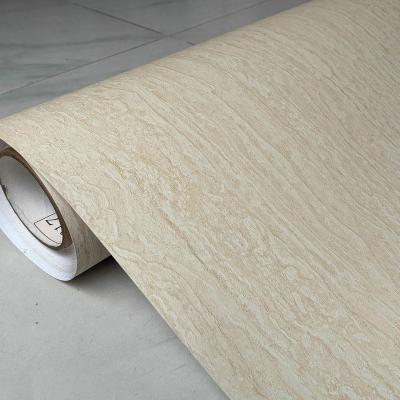 China Travertine Pattern PVC Decorative Film 0.10-0.50mm for Vacuum Press Cabinet Door Covering for sale