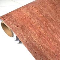 China Travertine Pattern PVC Decorative Film 0.10-0.50mm for Vacuum Press Cabinet Door Covering for sale