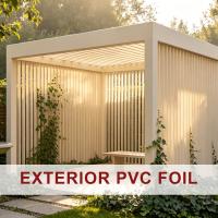 China Scratch Resistant Exterior PVC Film Anti UV Weatherproof Wrap for Facades 0.45mm for sale