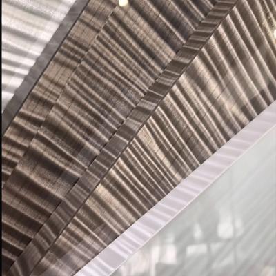 China 3D Figured Timber Foil | Luxury Ripple Wood Grain Vacuum Overlay for sale