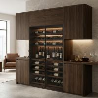 China Walnut Wood Grain PVC Film for Cabinet Doors | 3D Vacuum Press Vinyl Foil for sale