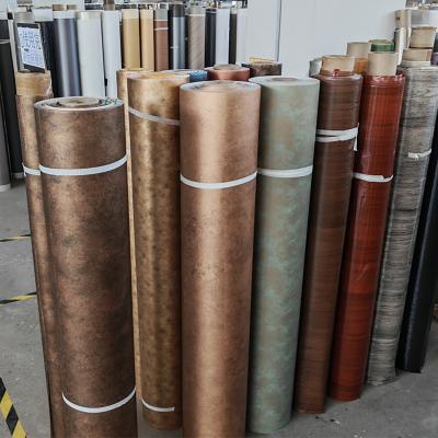 China Antique Oxidized Metal PVC Film | Metallic Decorative Foil for Furniture for sale