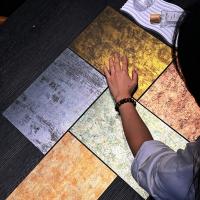 China Antique Oxidized Metal PVC Film | Metallic Decorative Foil for Furniture for sale