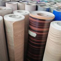 China Gold Metallic Wood Grain Film | Self-Adhesive PVC Architectural Vinyl Wrap for sale