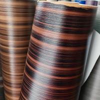 China Shimmer Gold Wood Grain PVC Foil | Thermofoil Laminate for Furniture for sale