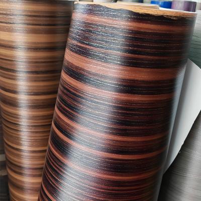 China Shimmer Gold Wood Grain PVC Foil | Thermofoil Laminate for Furniture for sale