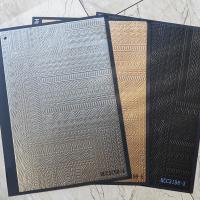 China Bohemian Tribal Geometric PVC Film | Ethnic Embossed Overlay for Furniture for sale