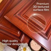 China 3D Wood Grain PVC Decor Film 0.10-0.60mm Thickness for MDF Cabinet Door Lamination for sale