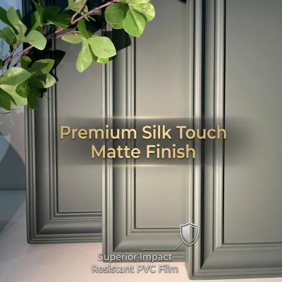 China Super Matte PVC Decor Film Silk Touch Solid Color 0.20mm 1260mm for Furniture Cabinetry for sale