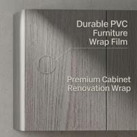 China Fade Resistant PVC Wood Effect Furniture Wrap 0.15mm for Interior Wall and Cabinet Decor for sale
