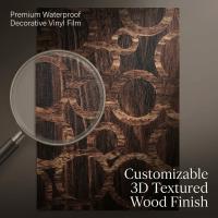 China 3D Textured Wood Grain PVC Film 0.15mm 1260mm for Interior Profile Wrapping for sale