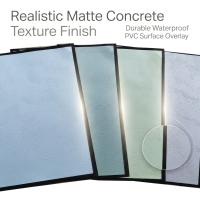 China Microcement Effect PVC Decorative Film | Matte Concrete Surface Overlay Roll for sale
