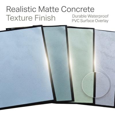 China Microcement Effect PVC Decorative Film | Matte Concrete Surface Overlay Roll for sale