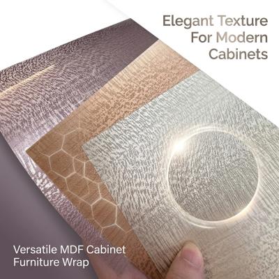 China 850mm–1450mm Width Wood Grain PVC Film for MDF Cabinets Furniture Wrap Foil 0.12mm–0.60mm Thickness for sale