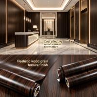 China Customizable Wood Grain PVC Film 0.15-0.50mm Realistic Texture Decorative Foil for Modern Veneering for sale