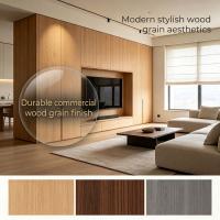 China Commercial Wood Grain PVC Film Self Adhesive 1220mm x 50m Architectural Furniture Wrap Foil for sale