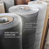 China Teakwood Grain PVC Film 0.10-0.50mm for Furniture Panel Lamination 1260mm Width for sale