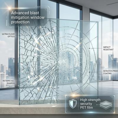 China Safety Window Film | Anti Shatter Glass Film | Security Explosion Proof PET Film for sale