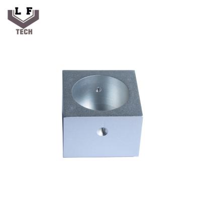 China Clear anodizing Aluminum alloy CNC machining square fixed block for connector for sale